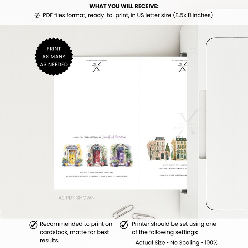 JW Unbaptized Publisher Card Printable (PDF Digital Download) - Etsy