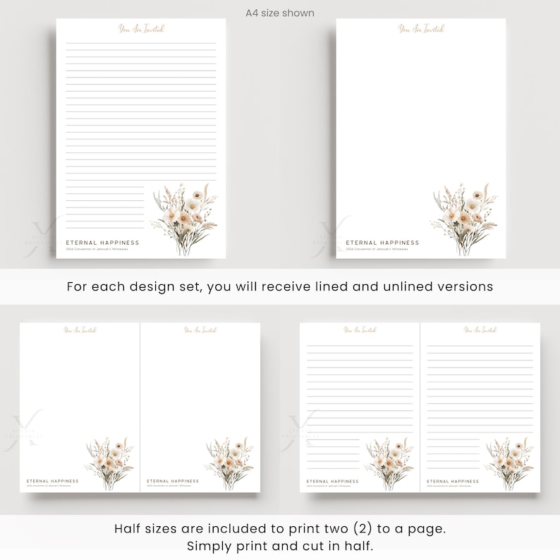 JW 2026 Convention Letter Writing Paper Eternal Happiness Prairie ...