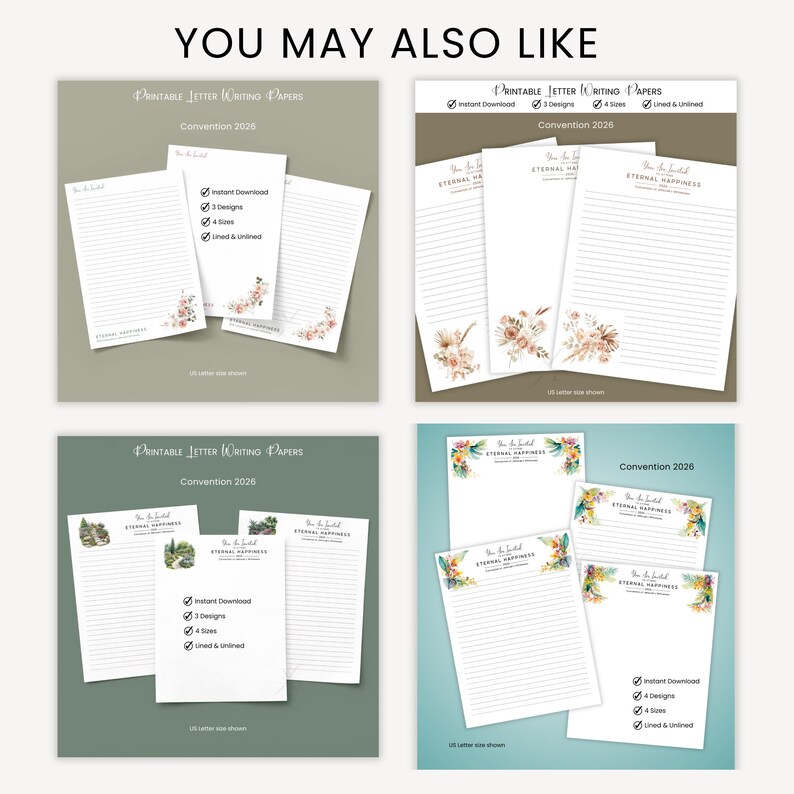 JW 2026 Convention Letter Writing Paper Eternal Happiness Prairie ...