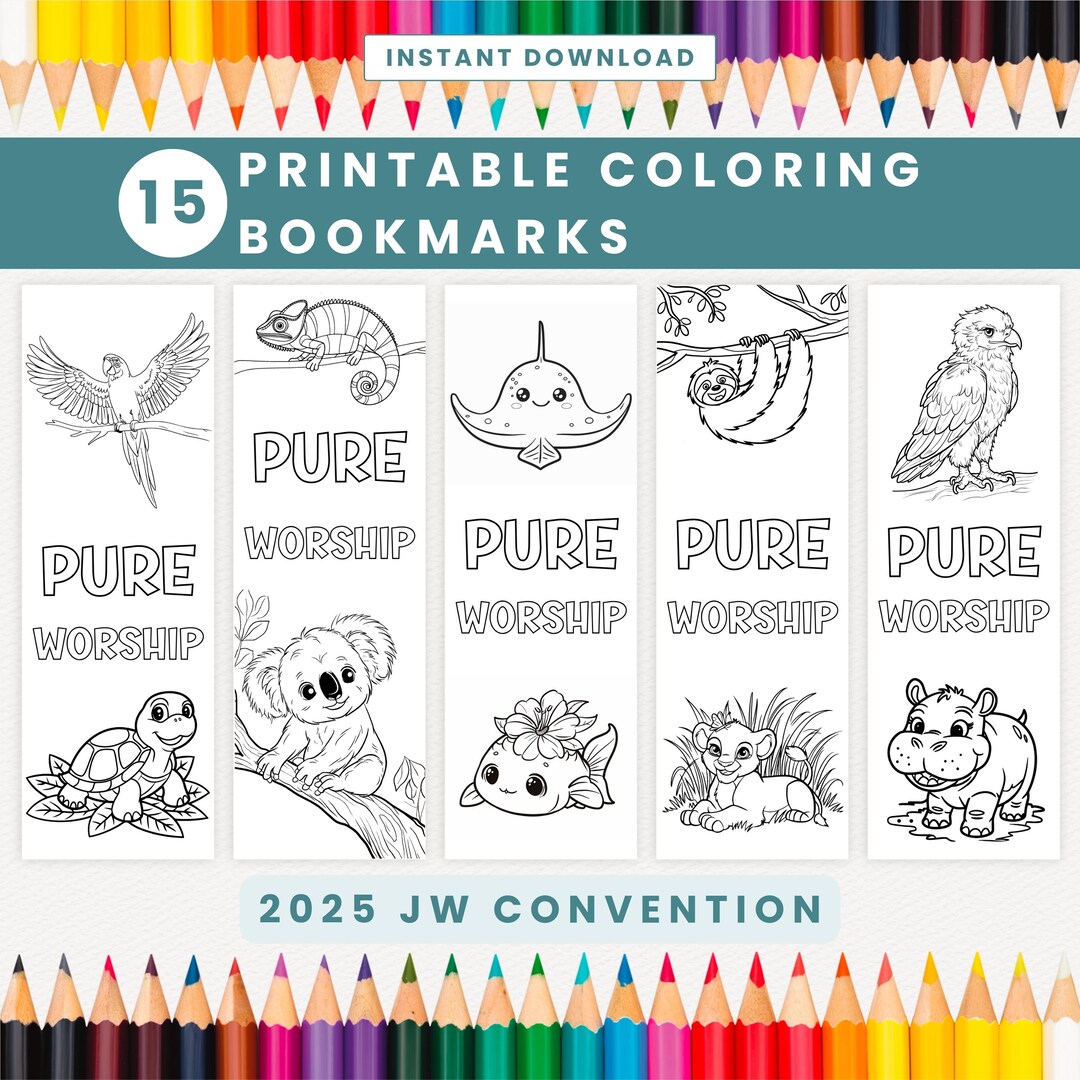2025 JW Convention Pure Worship Printable Bookmarks, JW Convention ...