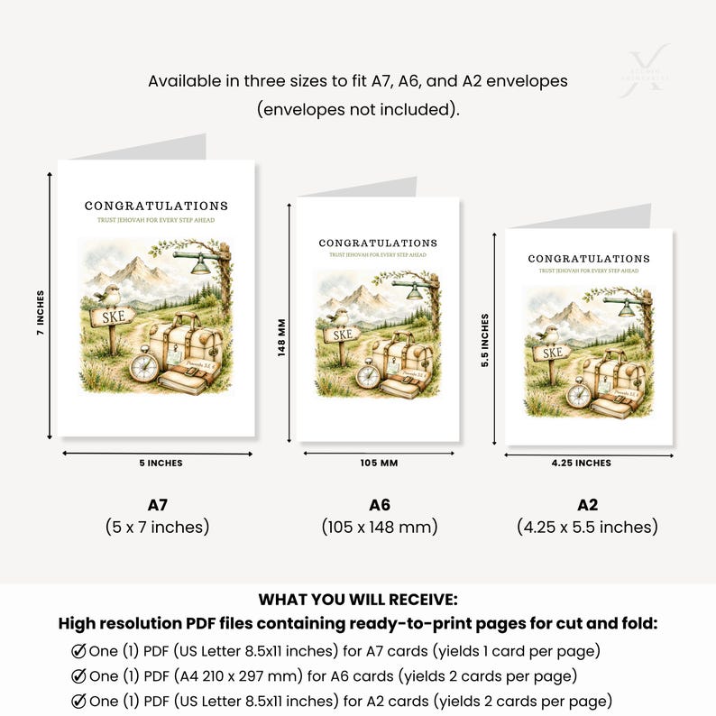 JW SKE Congratulations Card Printable Proverbs 3:5, 6 Digital Download ...