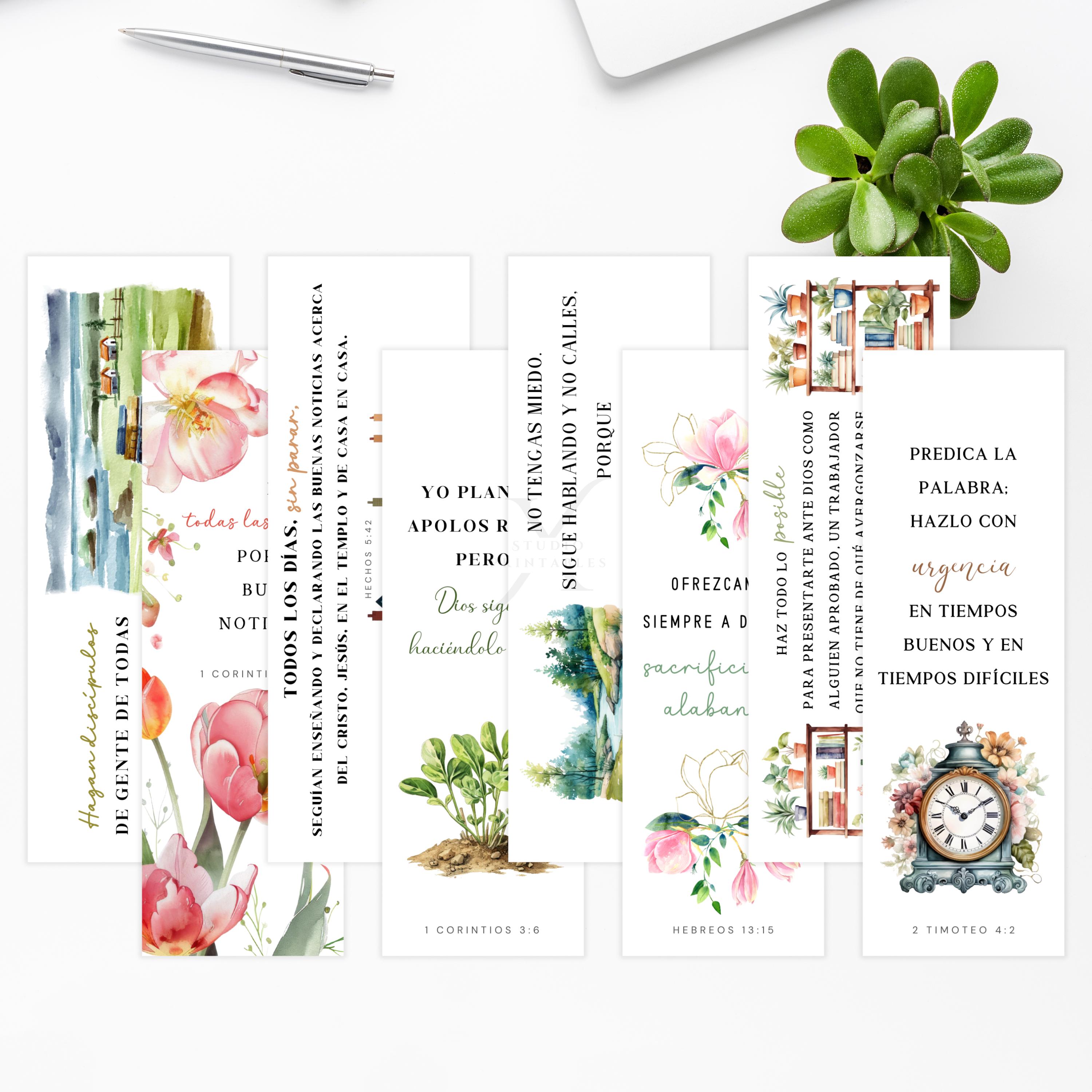 Spanish JW Pioneers Bookmarks Printable Gifts Set Encouraging Bible ...