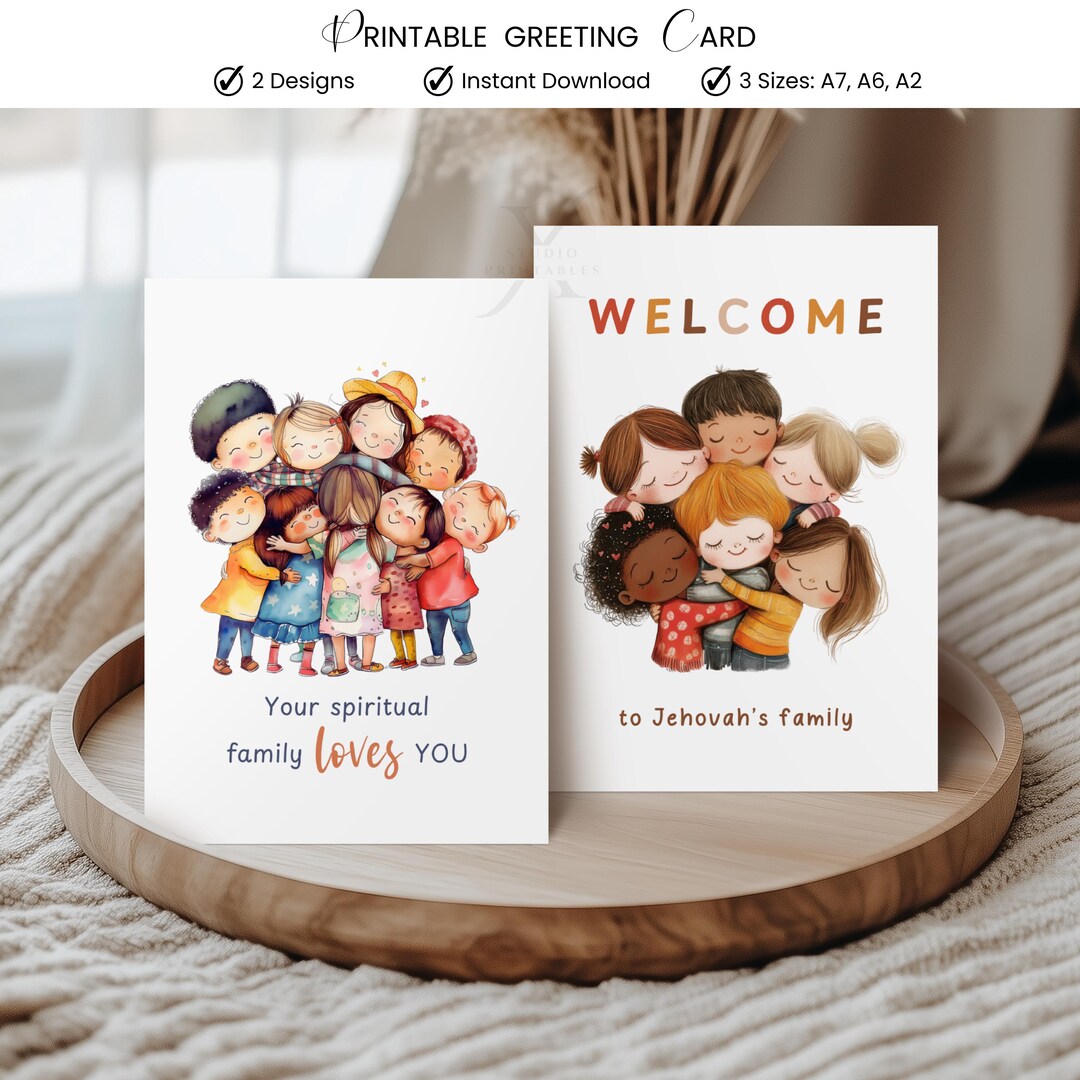 JW Baptism Card Printable Welcome Spiritual Family Welcome (PDF ...