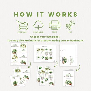 House Plants JW 2025 Year Text Psalm 96:8 Printable Bookmarks Greeting ...