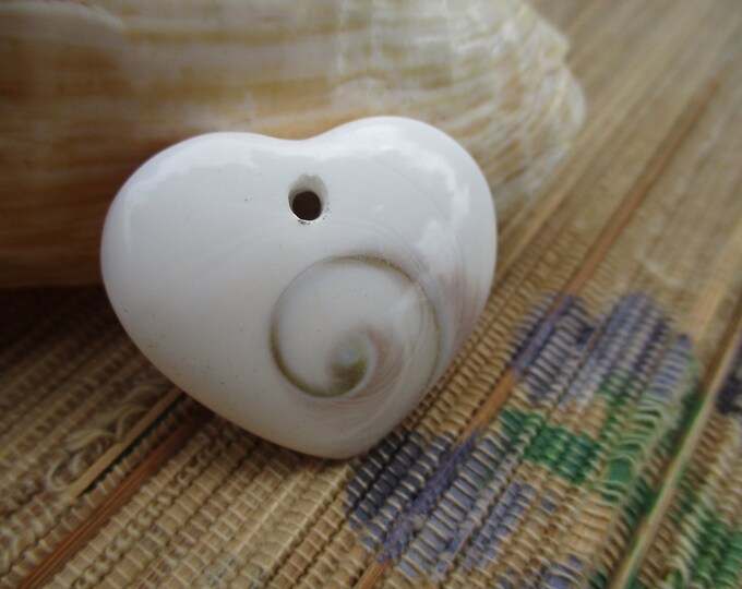 Shiva Shell Heart Shape Pendant Focal Bead - Etsy