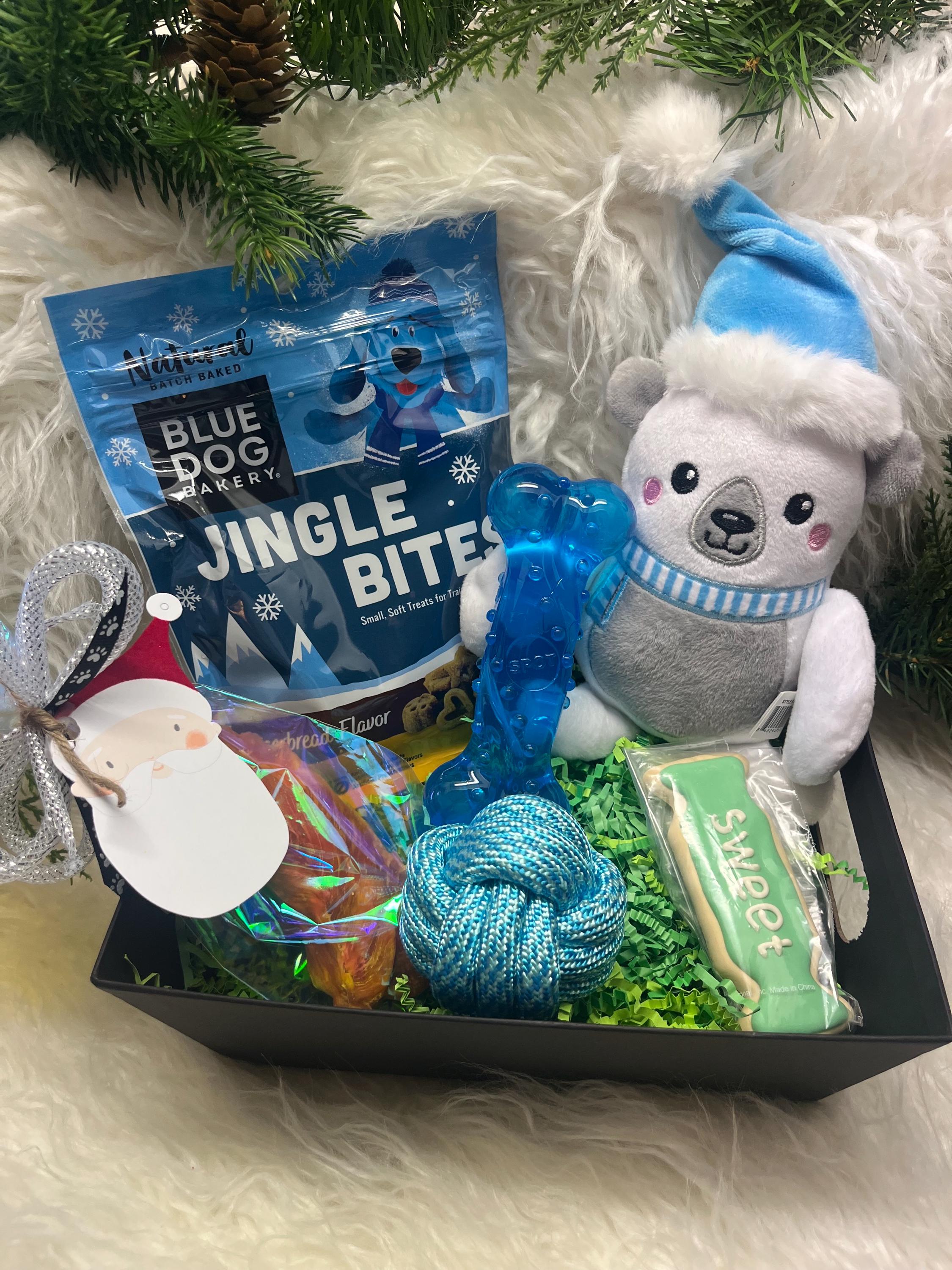 Christmas Dog Gift Box, Snowman Dog Toy and Treat Set, Holiday Dog Gift ...