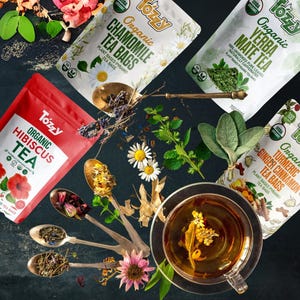 USDA Organic Hibiscus Pyramid Tea Bags 100 Count Pure Plant-based ...