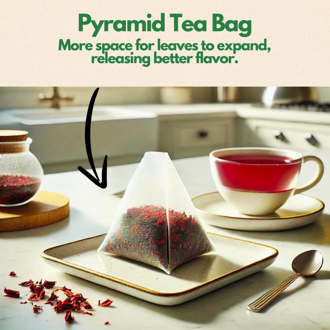 Organic Hibiscus Tea Bags: 100 Count, Plant-based Pyramid Bags - Etsy