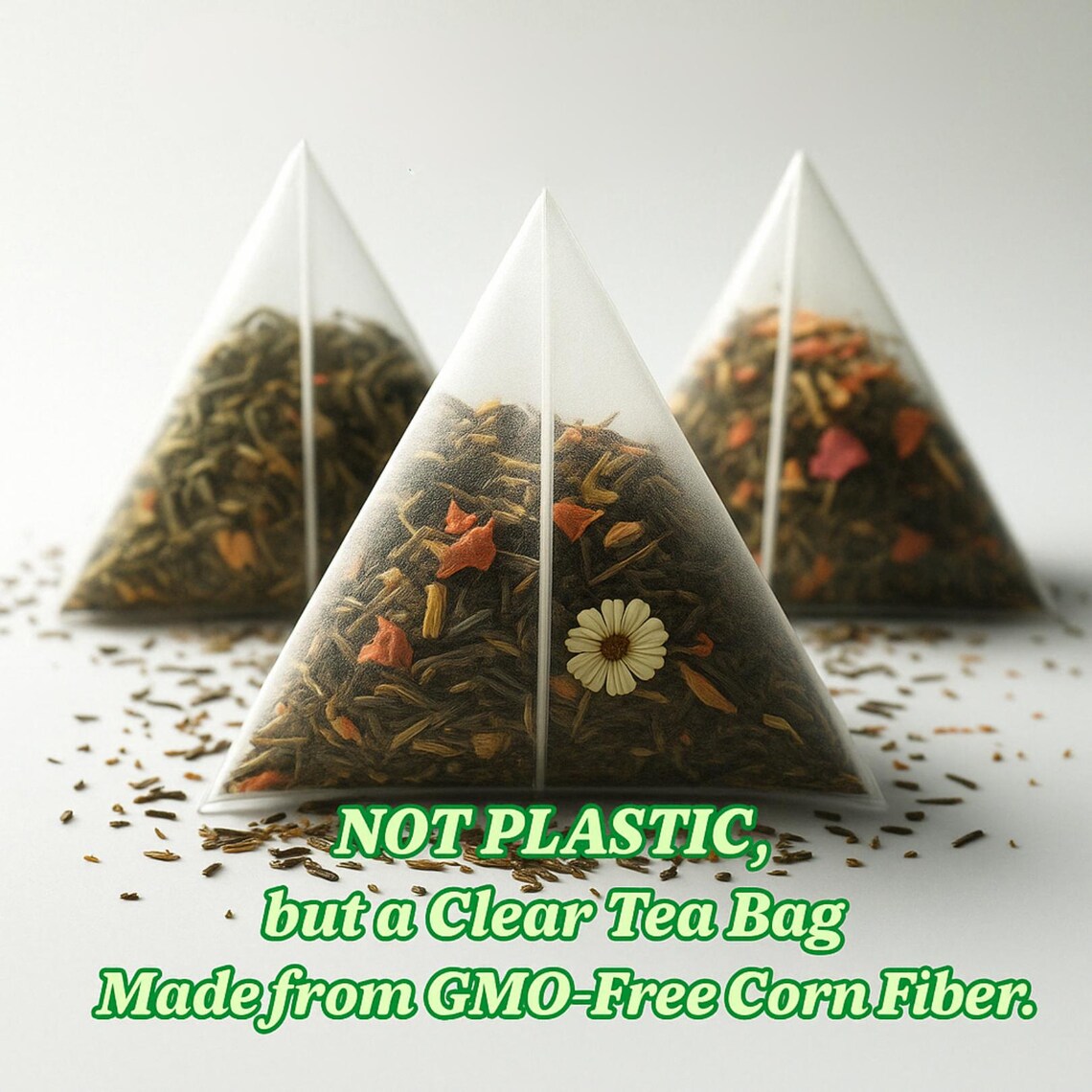 Organic Matcha Green Tea Bags - 100 Count, Pyramid Plant-based Bags - Etsy