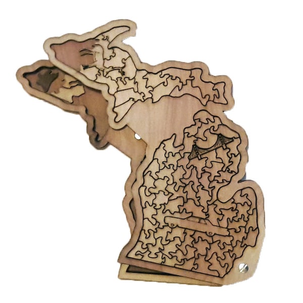 Michigan State Puzzle - Etsy