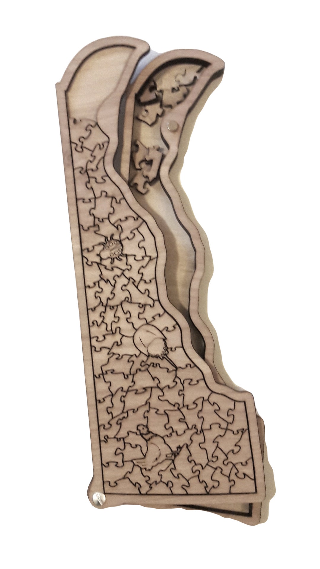 State of Delaware Wooden Jigsaw Puzzle With Box - Etsy