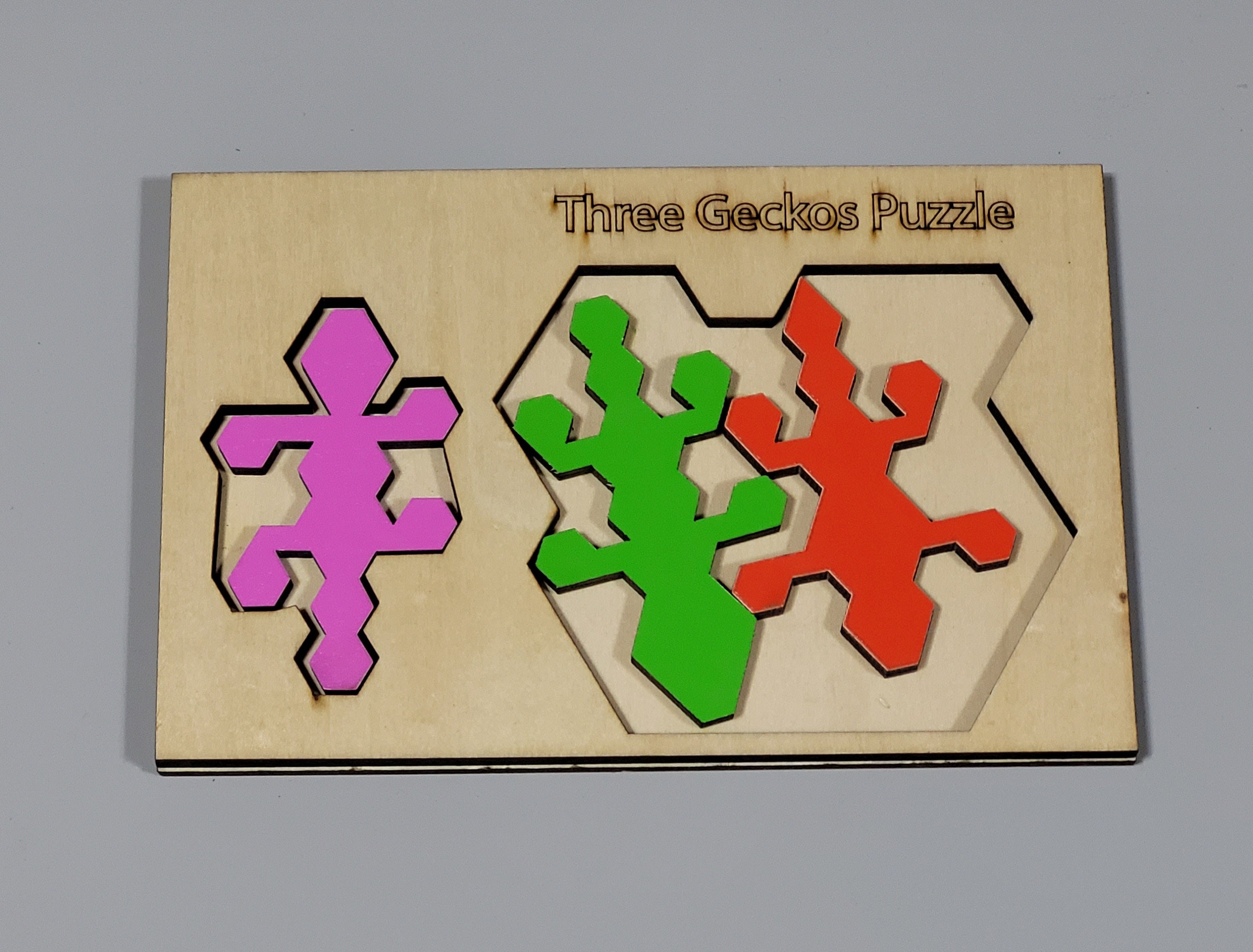 Three Geckos Puzzle. - Etsy