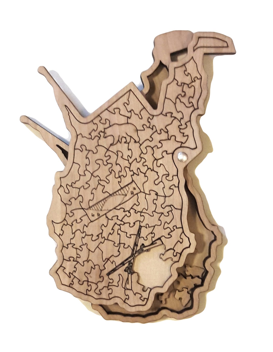 State of West Virginia Wooden Jigsaw Puzzle With Box - Etsy