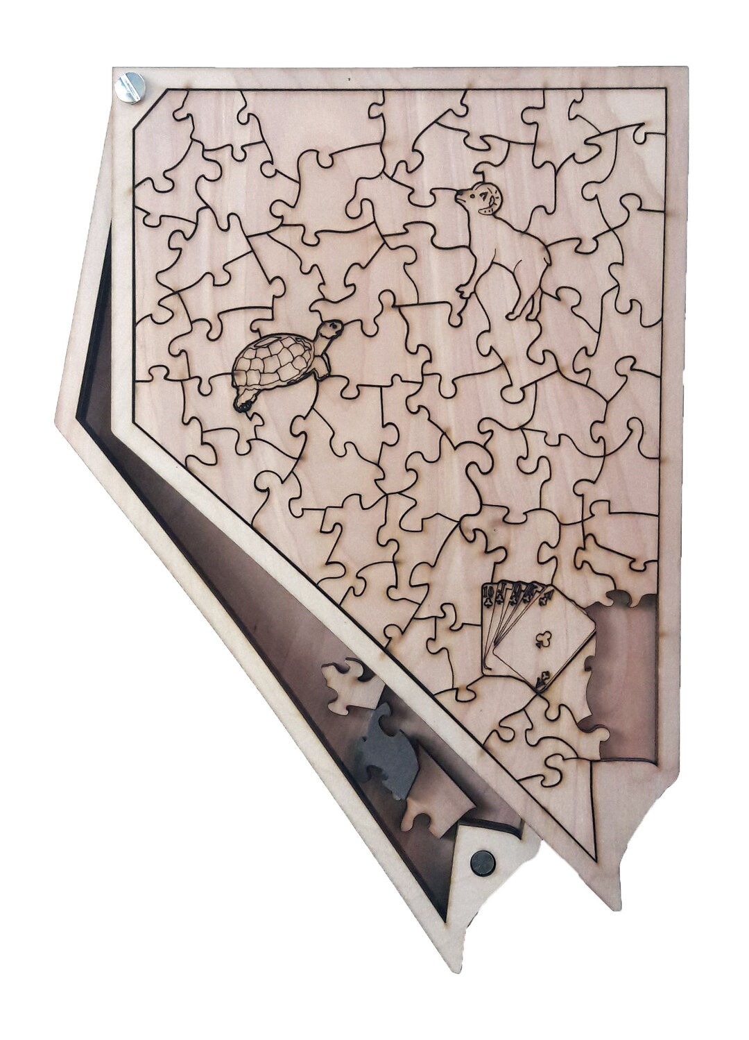 State of Nevada Wooden Jigsaw Puzzle With Box - Etsy