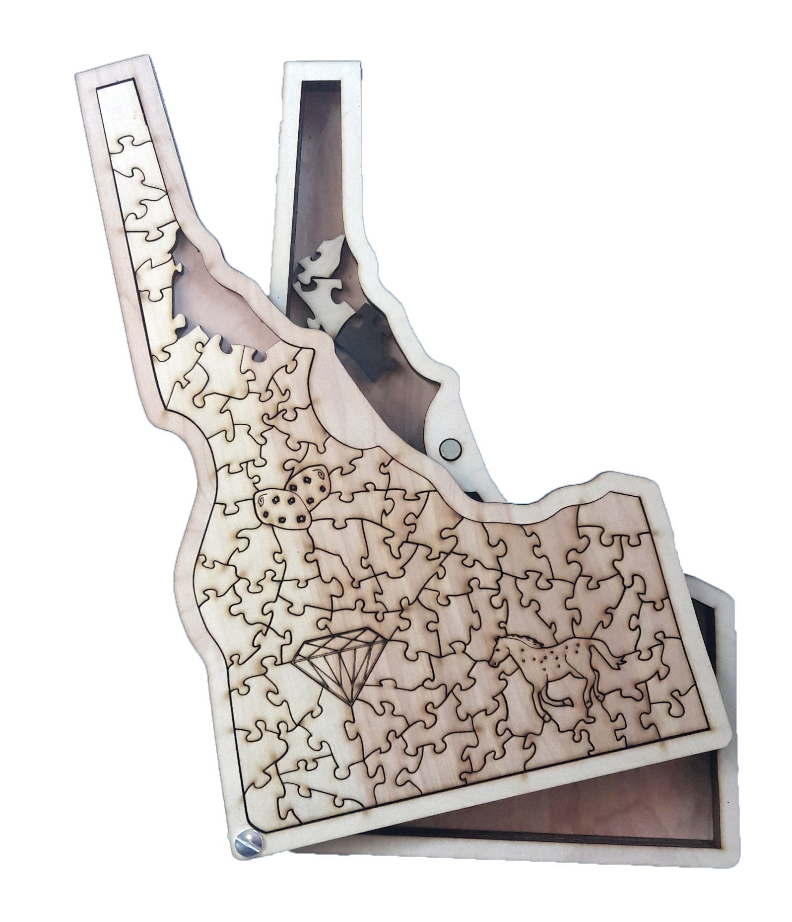 State of Idaho wooden jigsaw puzzle with box Games & Puzzles Puzzles ...