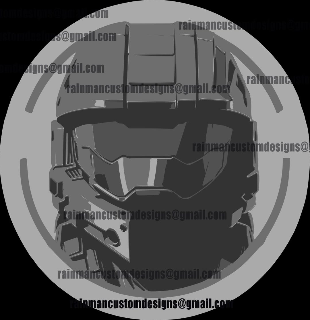 Halo Master Chief Helmet SVG | Multi & Single Layer Cuts | 2000 Nodes ...