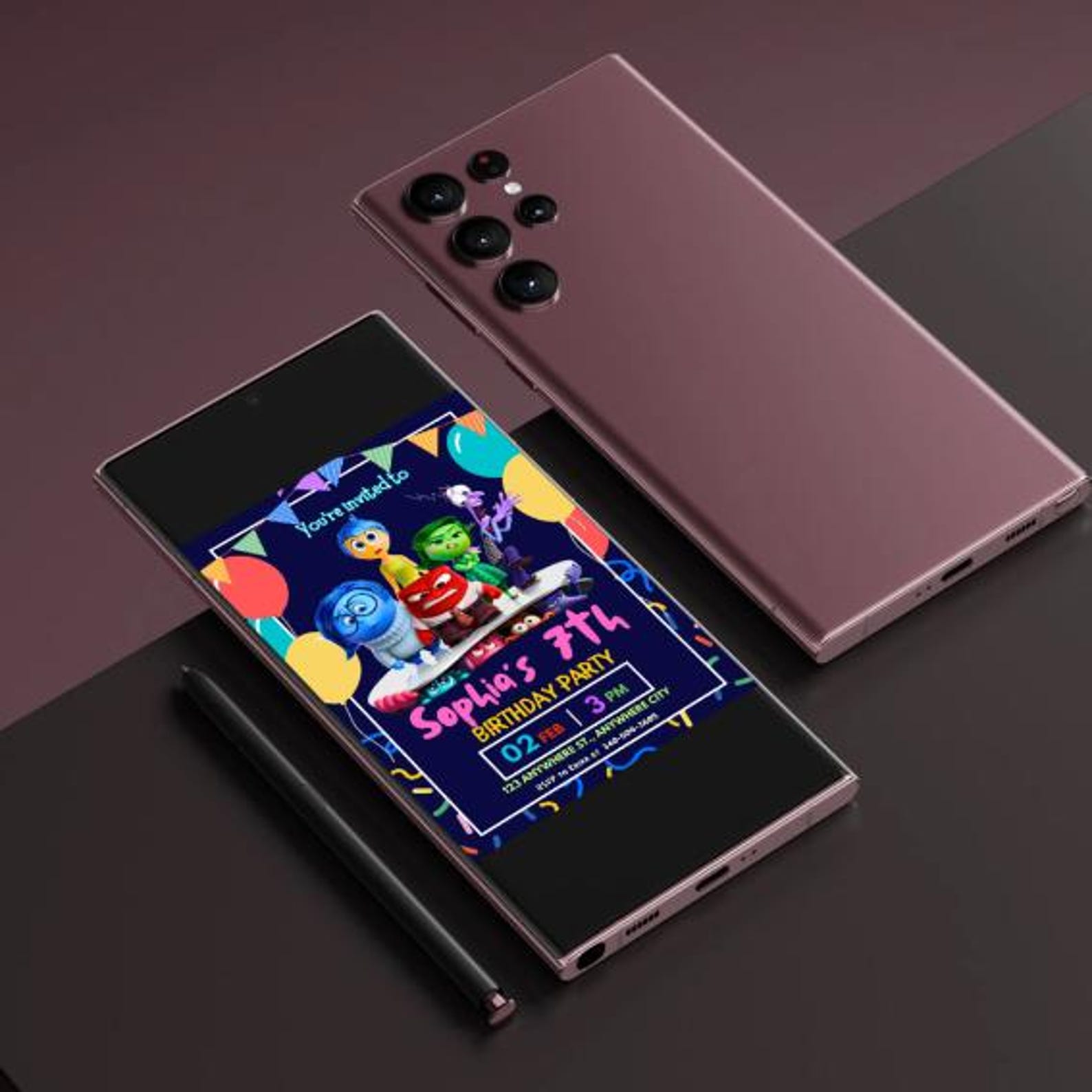 Editable Inside Out 2 Invitation, Inside Out 2 Invitation, Editable ...