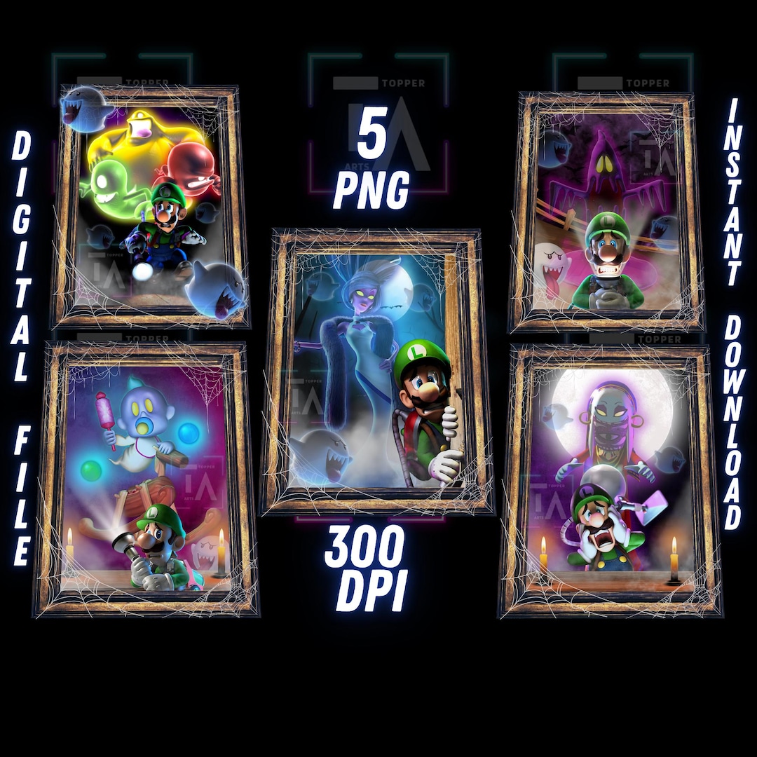 Luigi Mansion PNG Bundle Luigis Mansion Clipart Luigis Mansion for ...