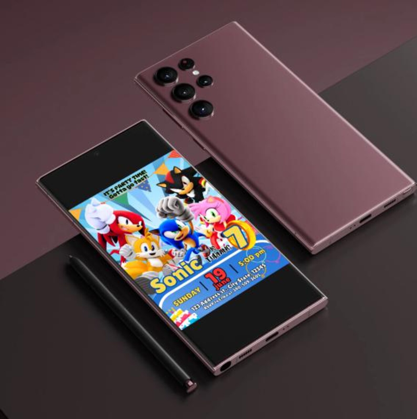 Editable Sonic Invitation, Sonic the Hedgehog Invitation, Editable ...