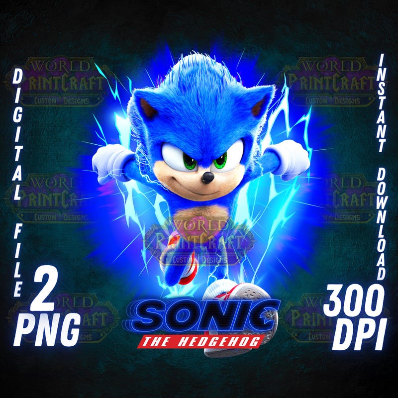 Sonic Hedgehog Digital Face Template - Etsy