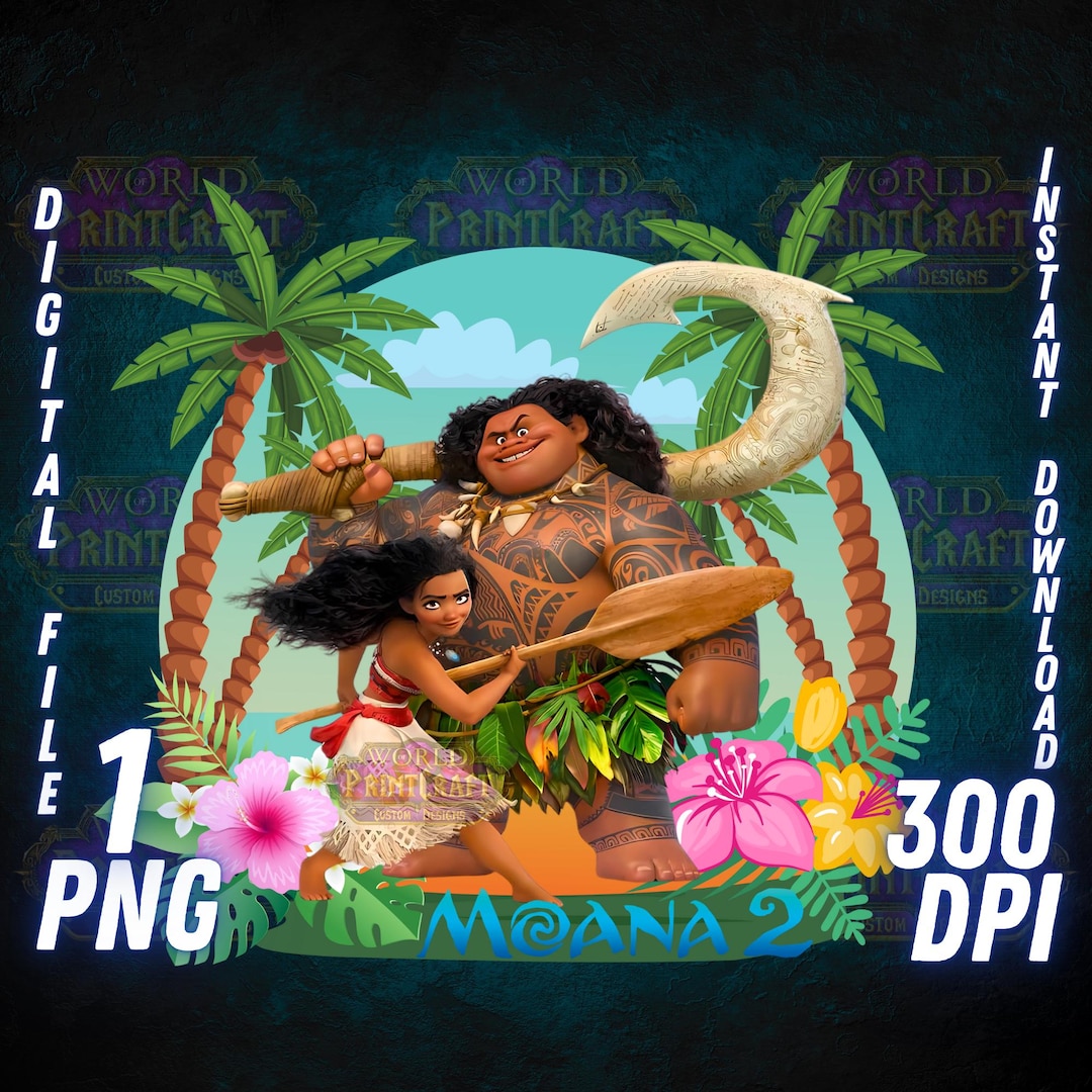Moana 2 PNG: Maui Printable File (instant Download) - Etsy UK