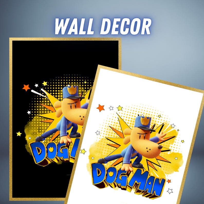 Dog Man PNG Digital Download Dogman Clipart Gamer Wall Art Printable ...