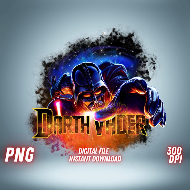 Star Wars Png Darth Vader Clipart Wall Art Printable Image File Digital ...