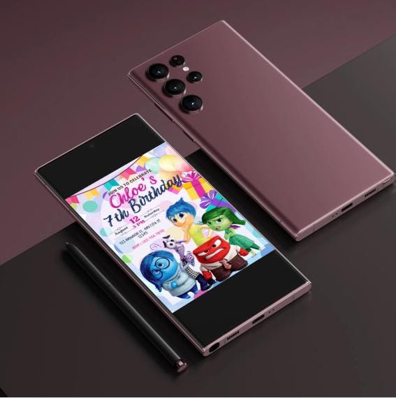 Editable Inside Out 2 Birthday Invitation Digital Download Party Invite ...