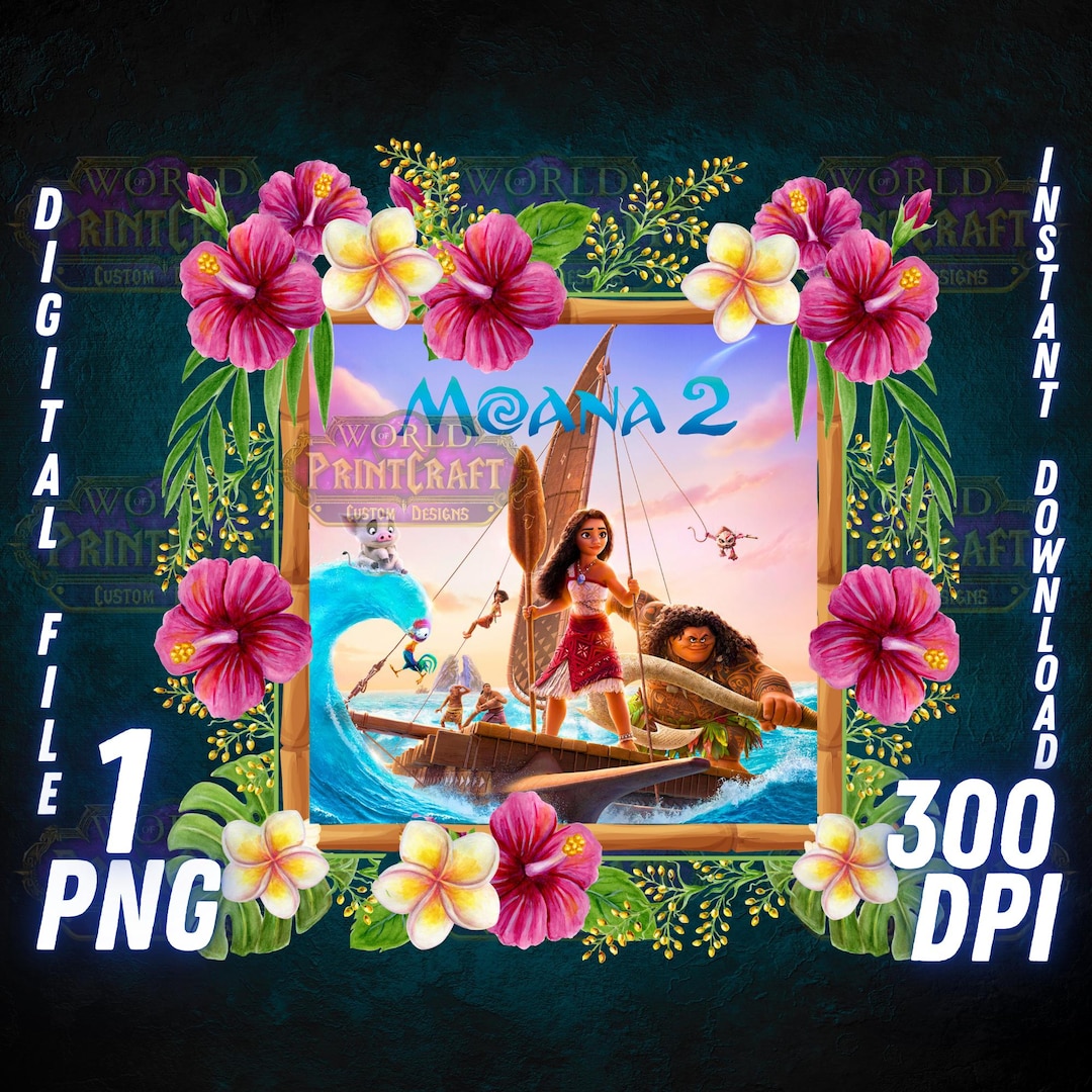 Moana 2 PNG, Moana 2 Movie PNG, Moana 2 Shirt, Maui, High Quality ...