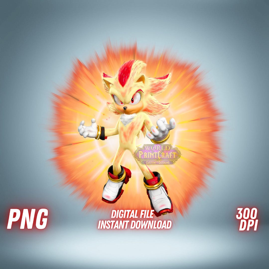 Shadow the Hedgehog PNG Sonic Theme Clipart Gamer Wall Sticker Art ...