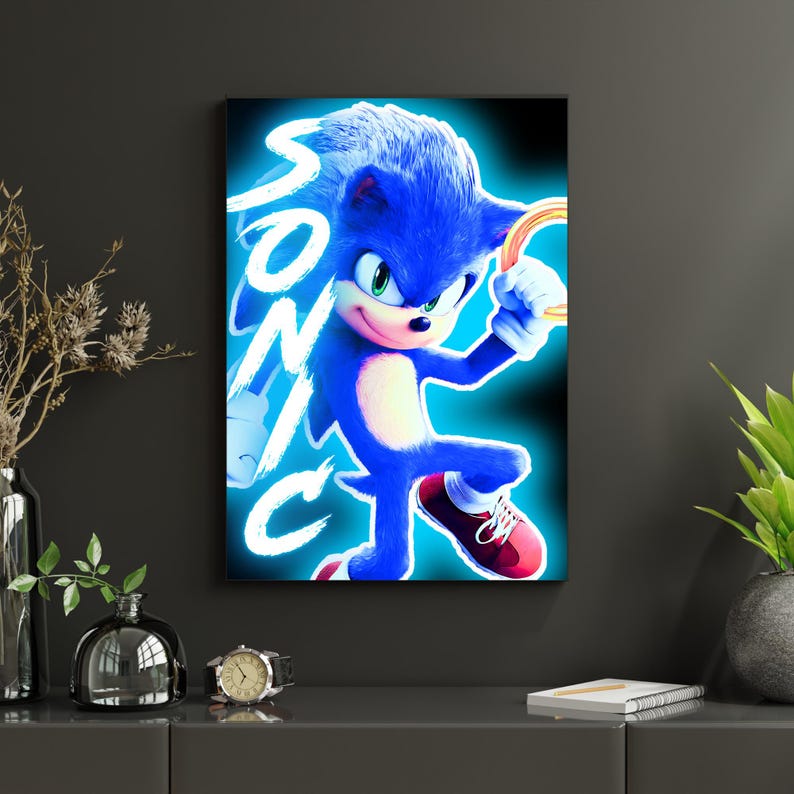 Sonic the Hedgehog Wall Art Printable Poster Bundle PNG Digital Kids ...