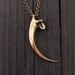 Eagle Talon Pendant Necklace , Solid Hand Cast Jewelers Bronze - Etsy