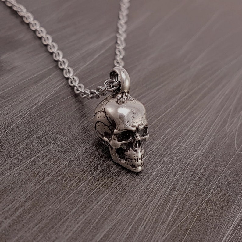 Human Skull Cremation Ash Urn Charm Pendant Necklace Solid - Etsy