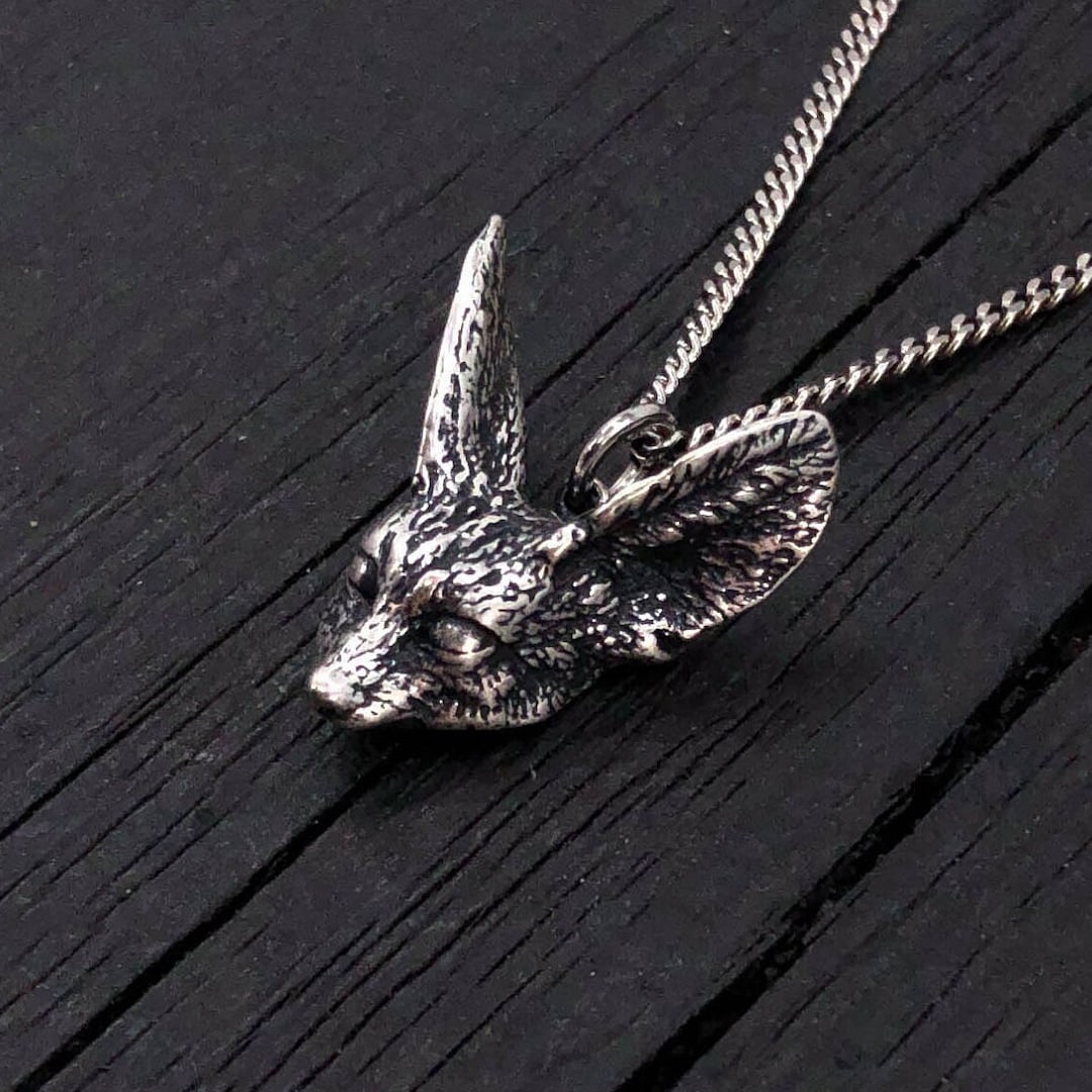 Elegant Silver Fennec Fox Necklace - Handcrafted Animal Jewelry Gift - Etsy