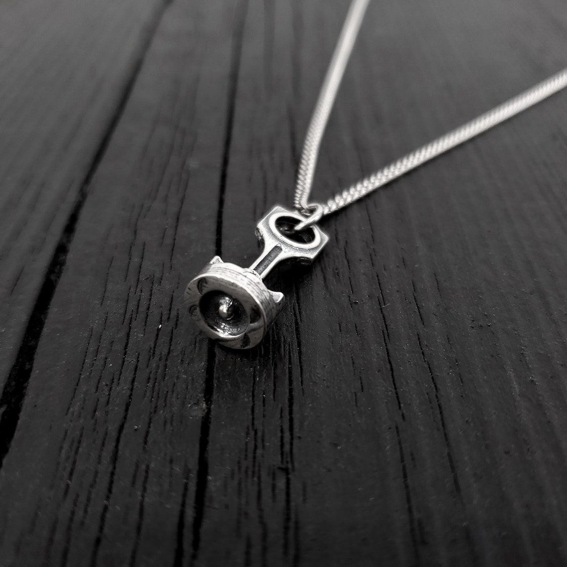 Piston and Rod Pendant Charm Necklace Solid Cast 925 | Etsy