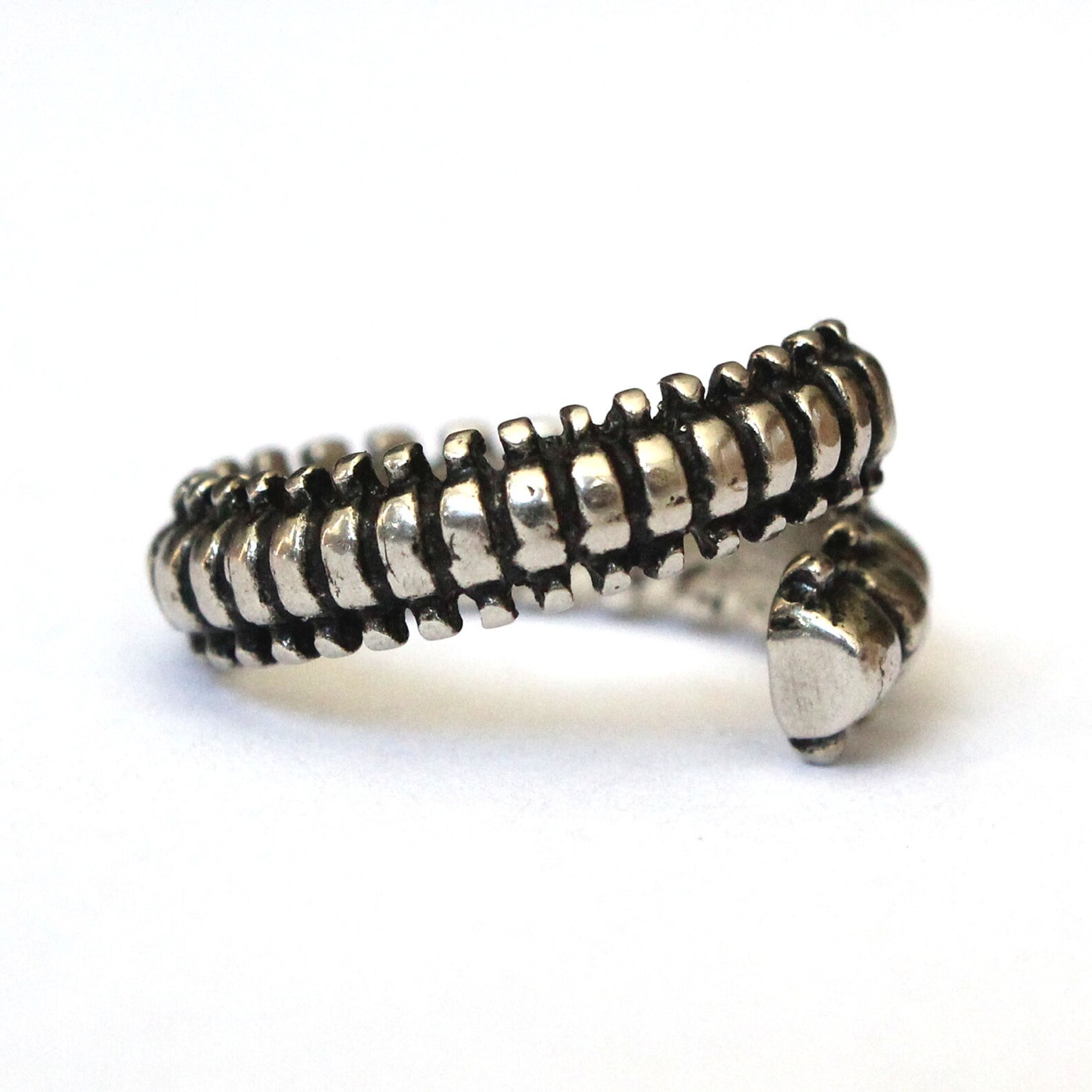 Vertebrae Ring Silver Human Vertebrae Spine Ring - Etsy