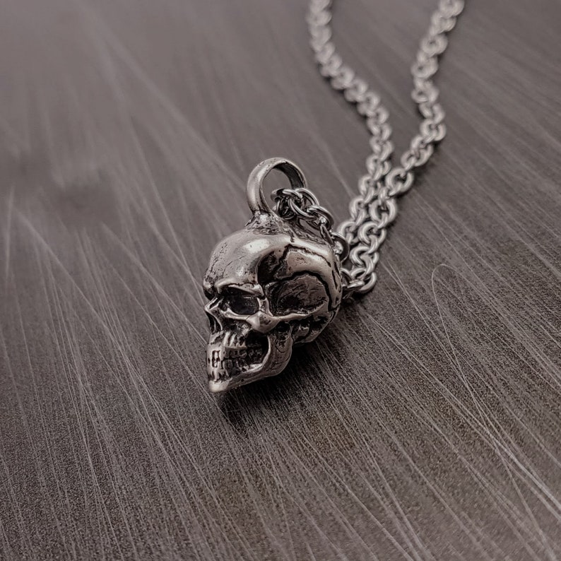 Human Skull Cremation Ash Urn Charm Pendant Necklace Solid - Etsy