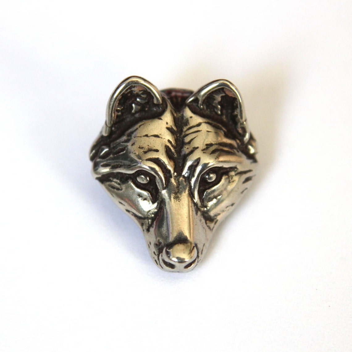 Wolf Face Tie Tack Silver Wolf Head Lapel Pin | Etsy