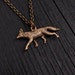 Red Fox Necklace in Solid Bronze Fox - Etsy