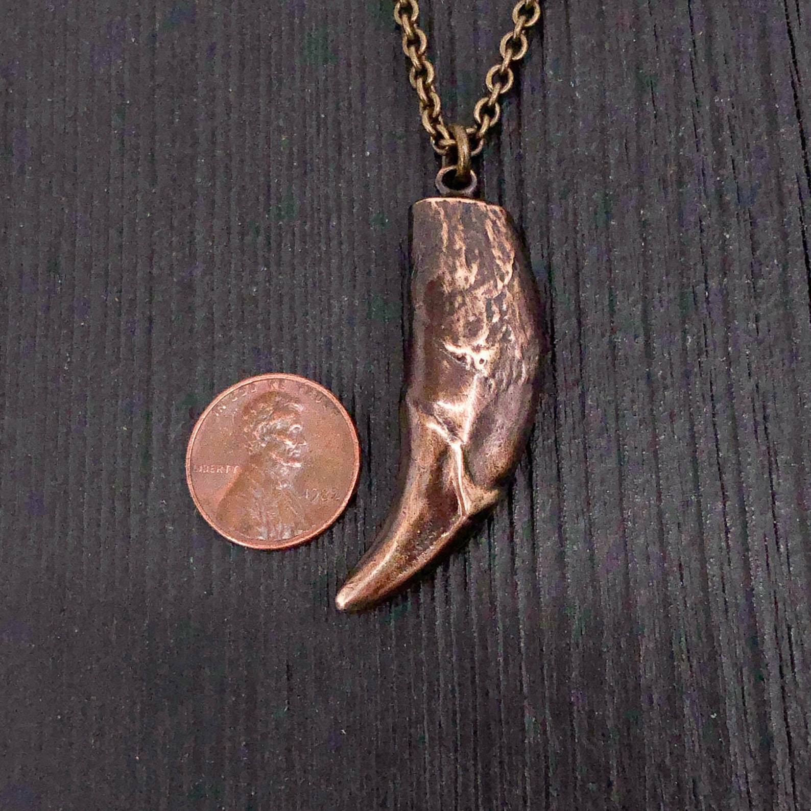 Wolf Tooth Necklace Bronze Alaskan Timber Wolf Canine Pendant - Etsy
