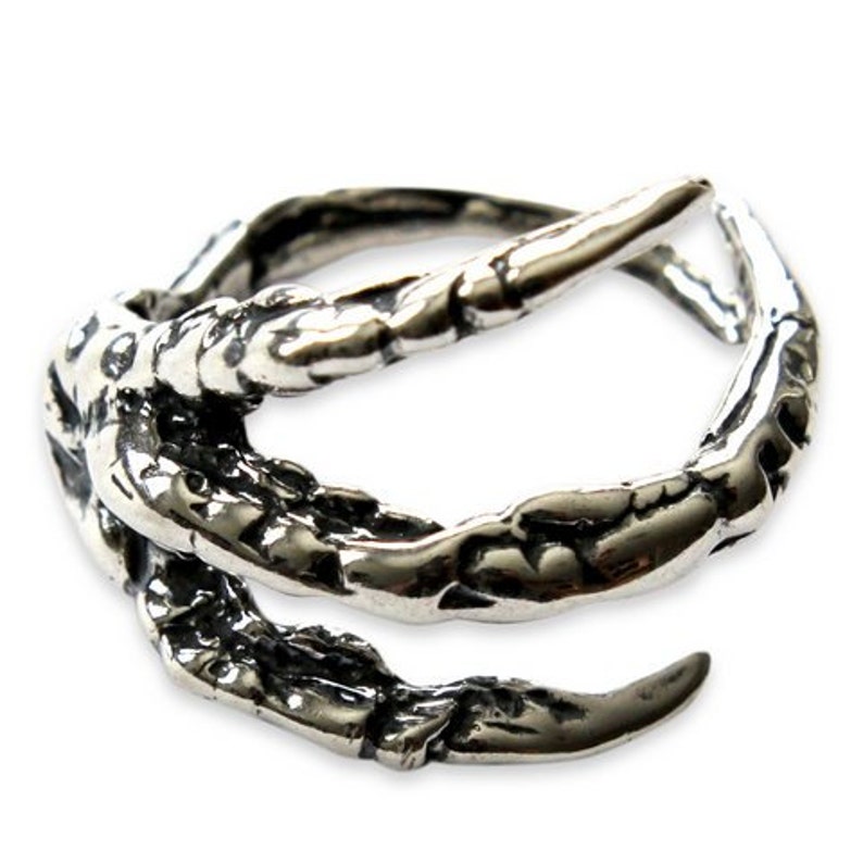 Raven Claw Talon Wrap Ring Solid Hand Cast .925 Sterling | Etsy