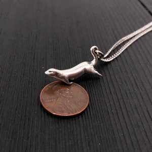 Diving Sea Otter Pendant Charm Necklace - Solid 925 Sterling Silver ...