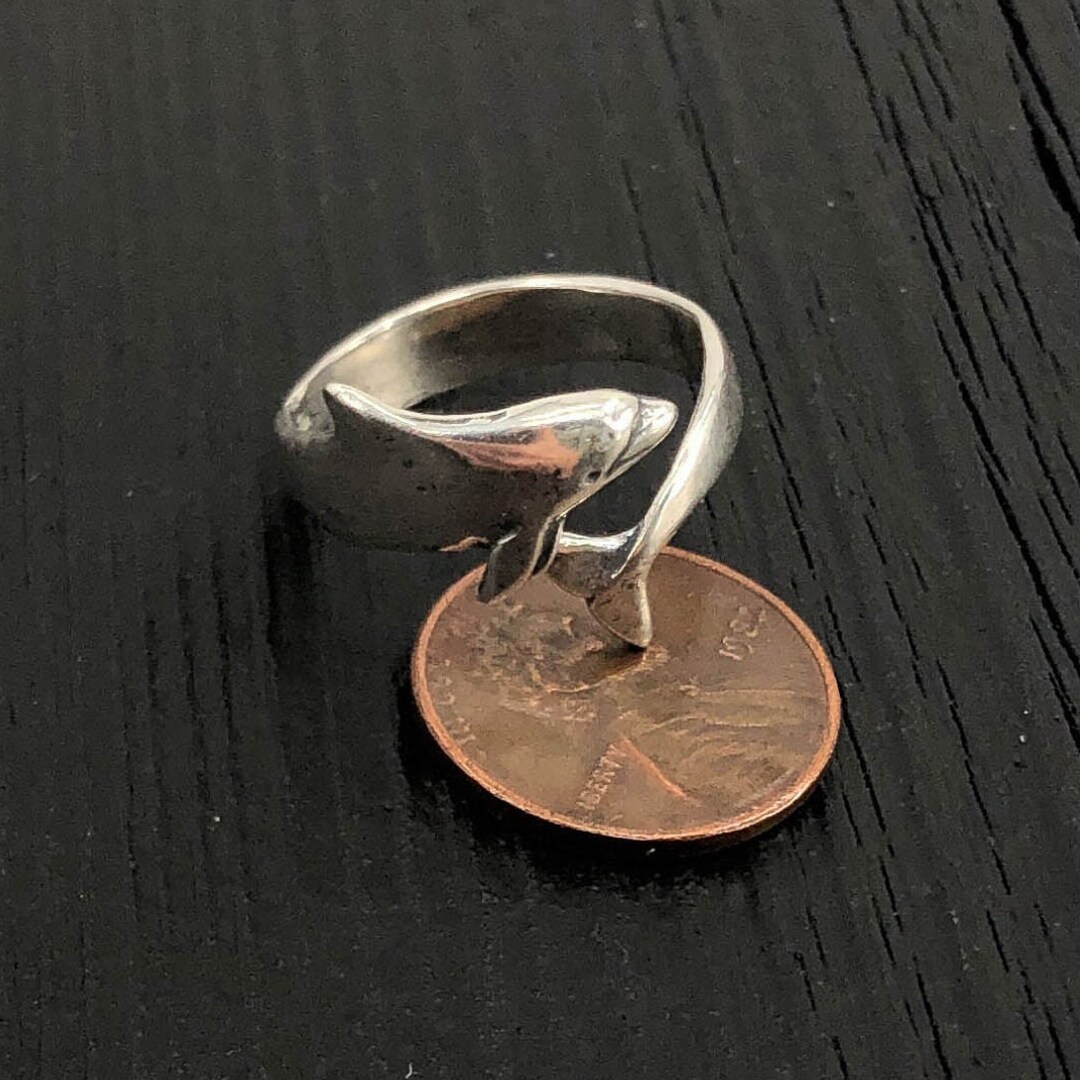 Dolphin Ring - Solid 925 Sterling Silver - Etsy