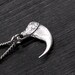 Cat Claw Pendant Necklace in Solid Sterling Silver Bobcat Claw Silver ...
