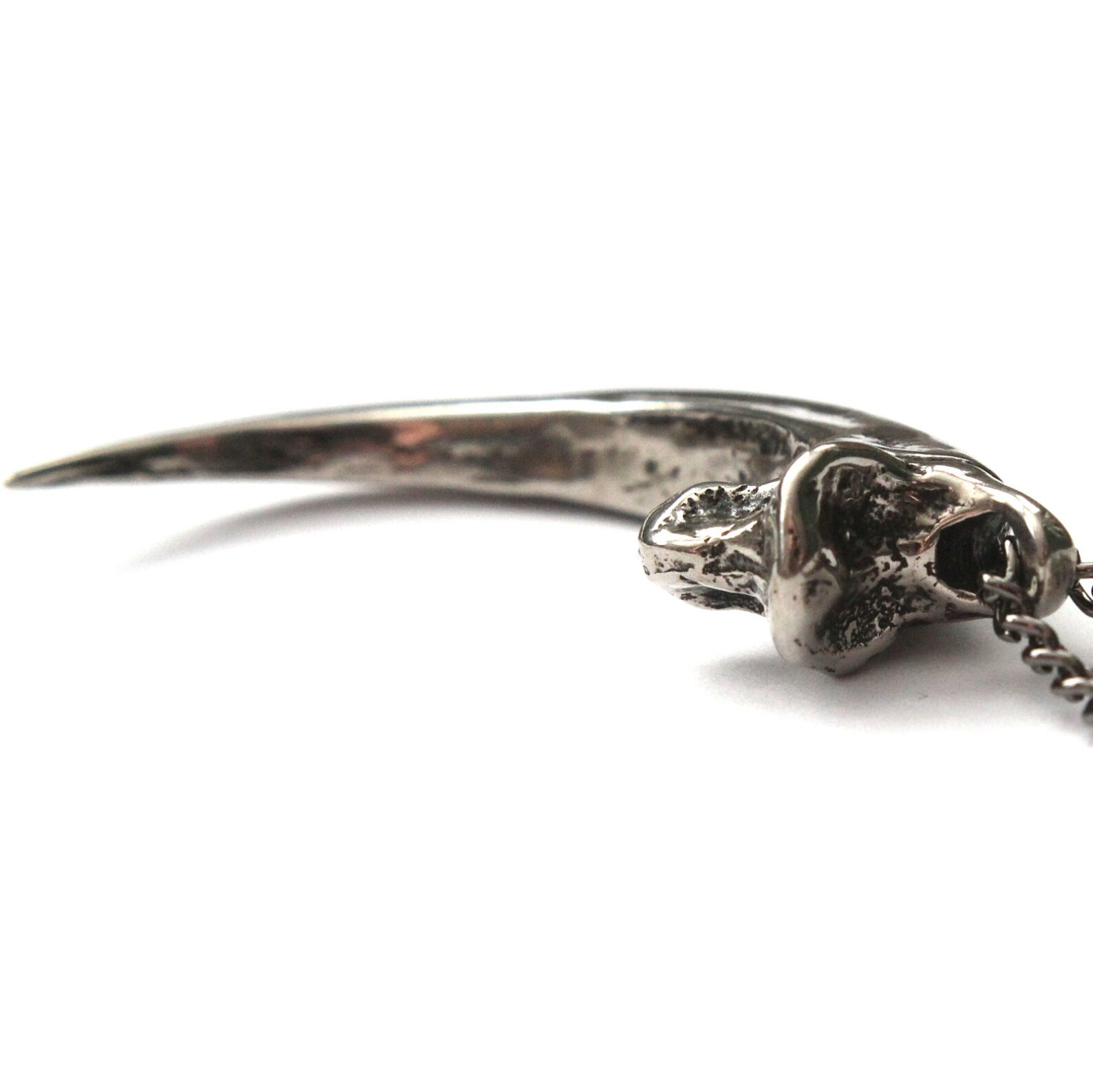 Eagle Talon Claw Pendant Necklace Solid Silver Plated White - Etsy