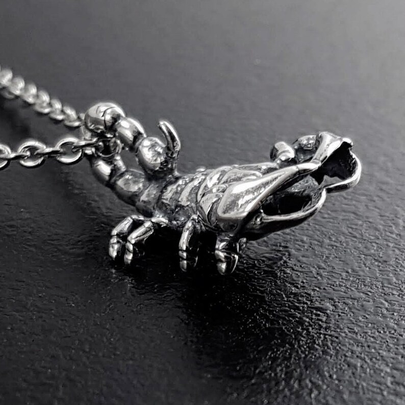 Scorpion Pendant Necklace Solid Cast Silver Plated Bronze - Etsy