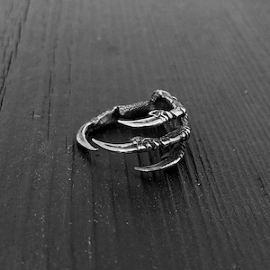 Raven Claw Talon Wrap Ring - Solid Hand Cast .925 Sterling Silver ...