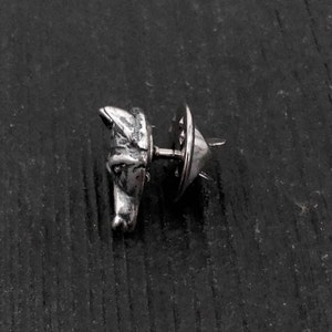 Wolf Face Tie Tack Silver Wolf Head Lapel Pin - Etsy