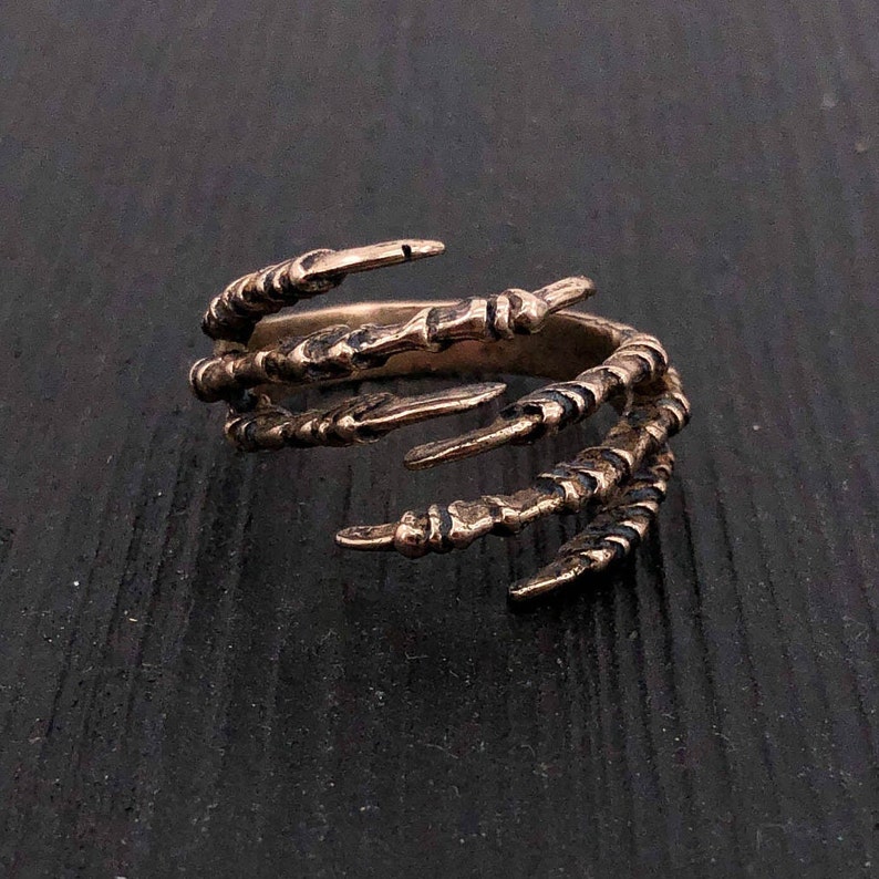 Double Raven Claw Talon Ring Bronze Raven Claw Ring Double - Etsy