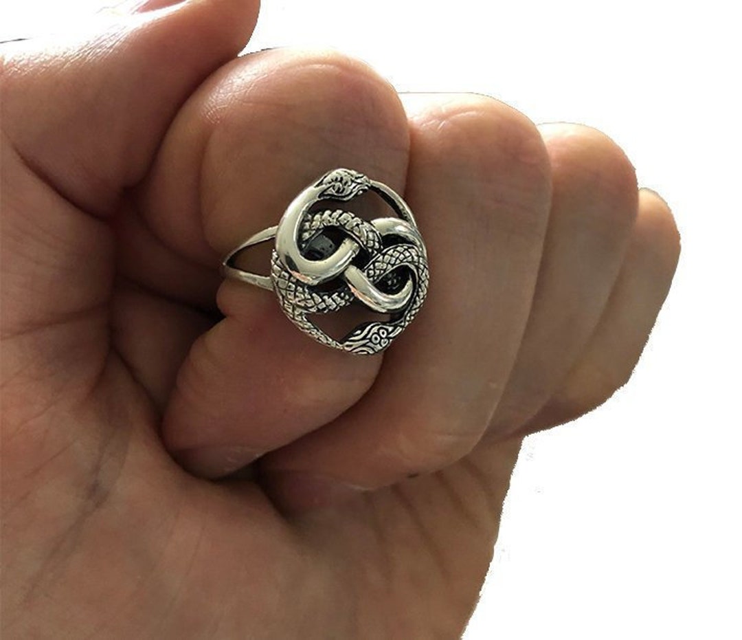 Auryn Snake Ring - .925 Sterling Silver - Polished Oxidized Finish ...